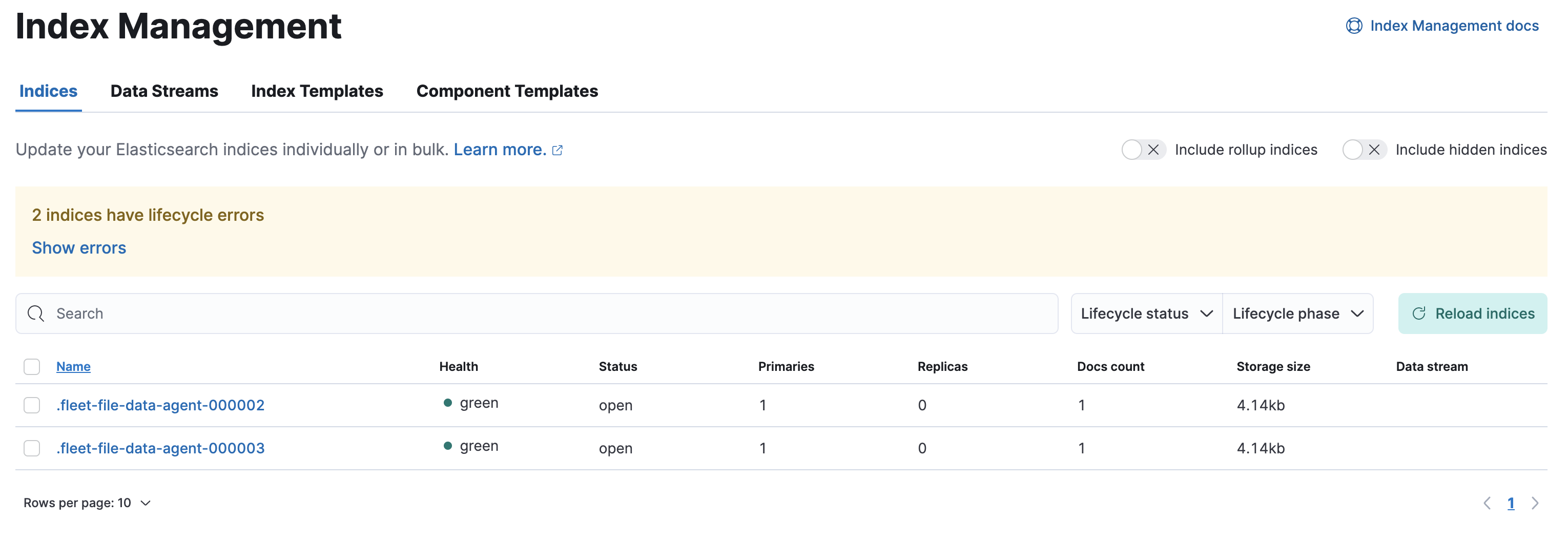 [Fleet] Agent file upload indices ILM illegal argument exception and are not hidden · Issue ...