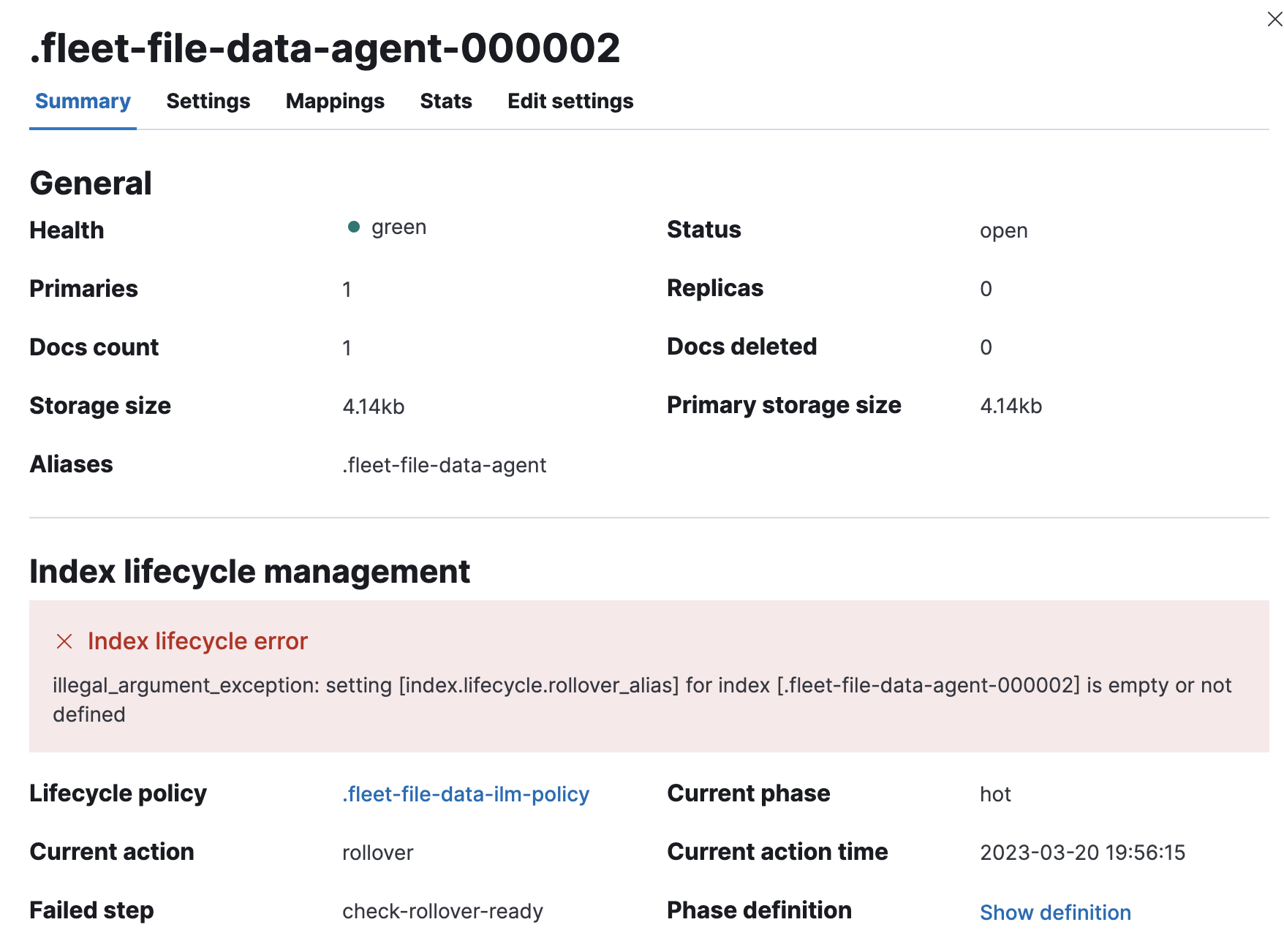 [Fleet] Agent file upload indices ILM illegal argument exception and are not hidden · Issue ...