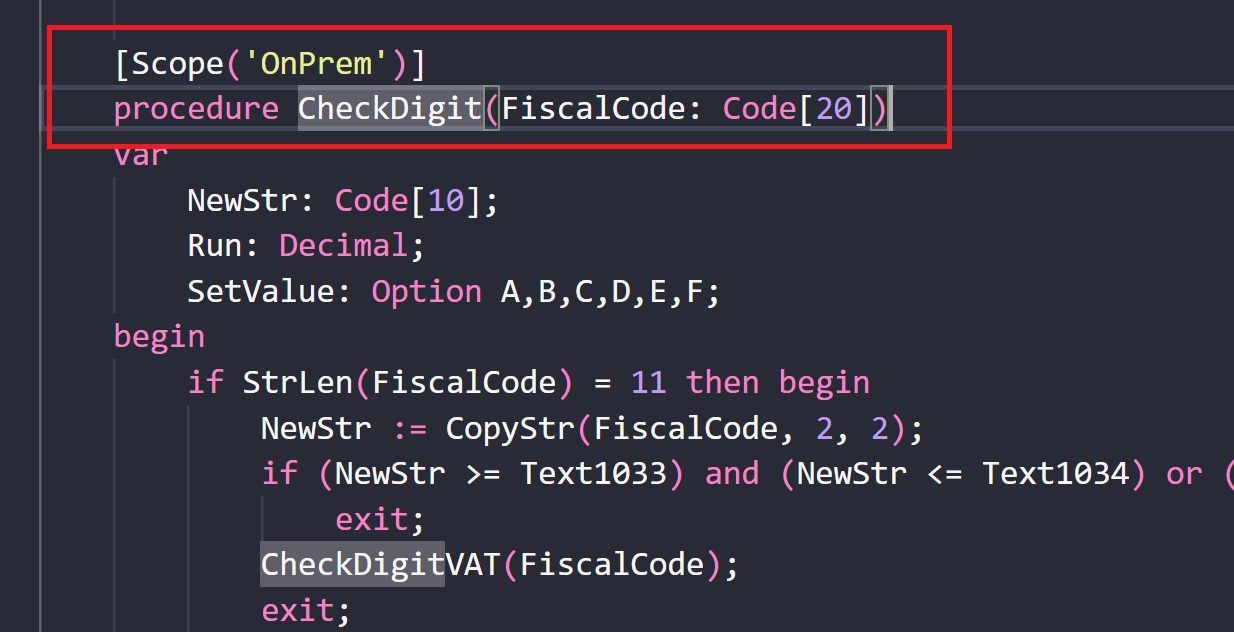 Codeunit 12104 - LocalApplicationManagement: change scope to procedure CheckDigit · Issue #9456 ...