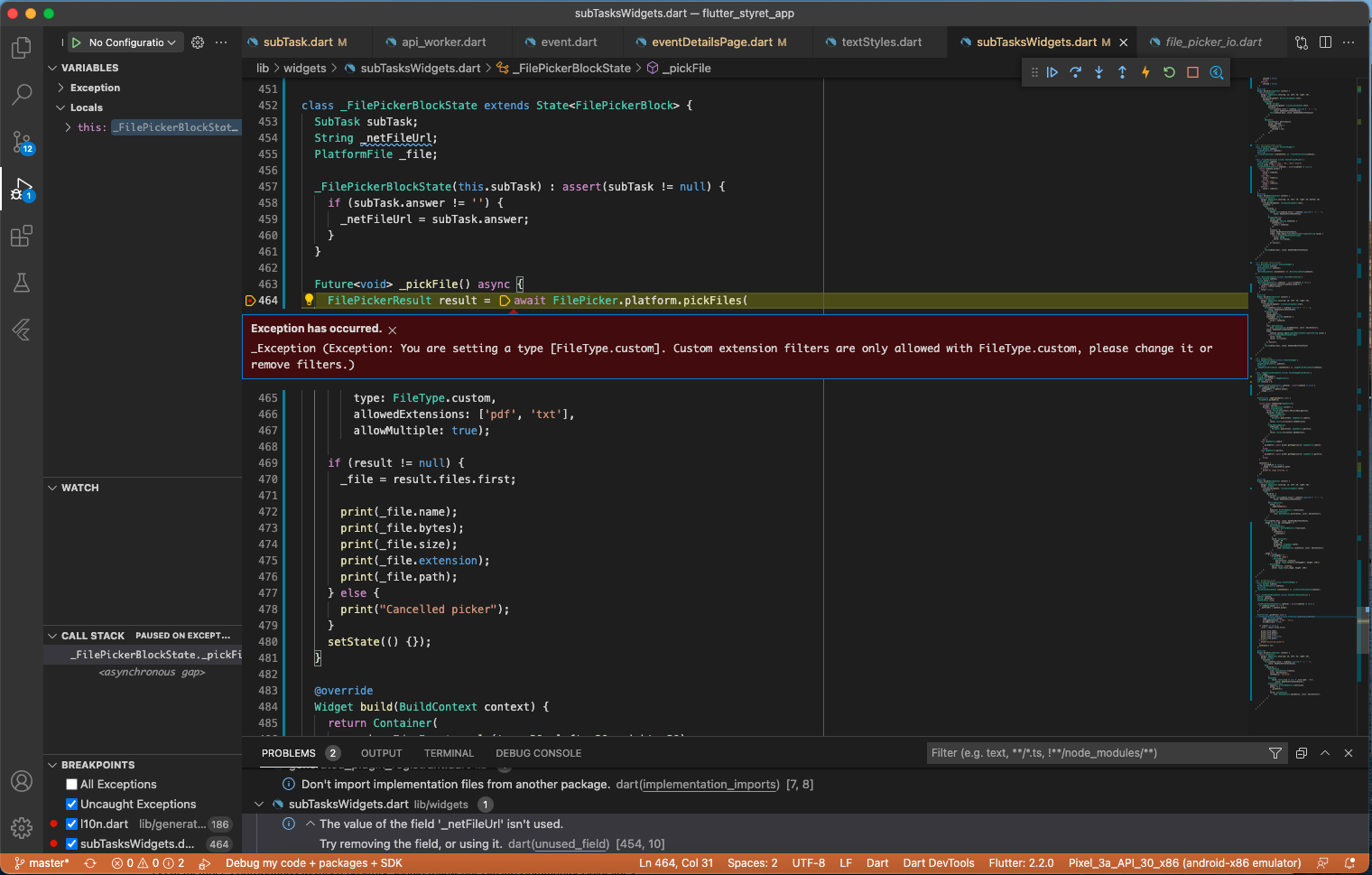 Bug with FileType.custom doesn't allow to set allowedExtensions · Issue #725 · miguelpruivo ...