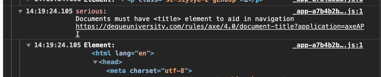 Rule Document Title Not Detecting Inside · Issue 2543 · Dequelabsaxe Core · Github