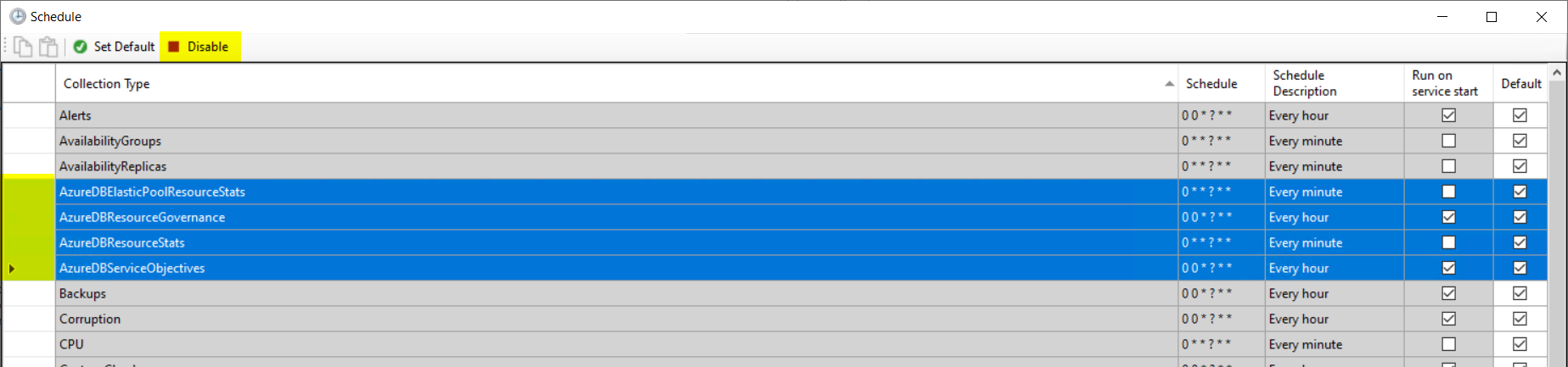 Default Data Collection (AzureDBResourceStats and AzureDBElasticPoolResourceStats) · Issue #356 ...