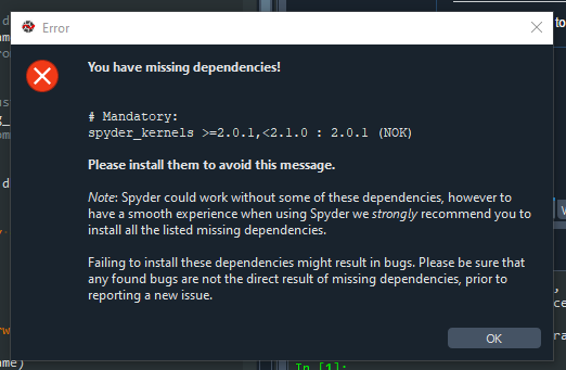 Spyder 5.0.0 incorrectly reports missing dependencies? · Issue #15258 ...