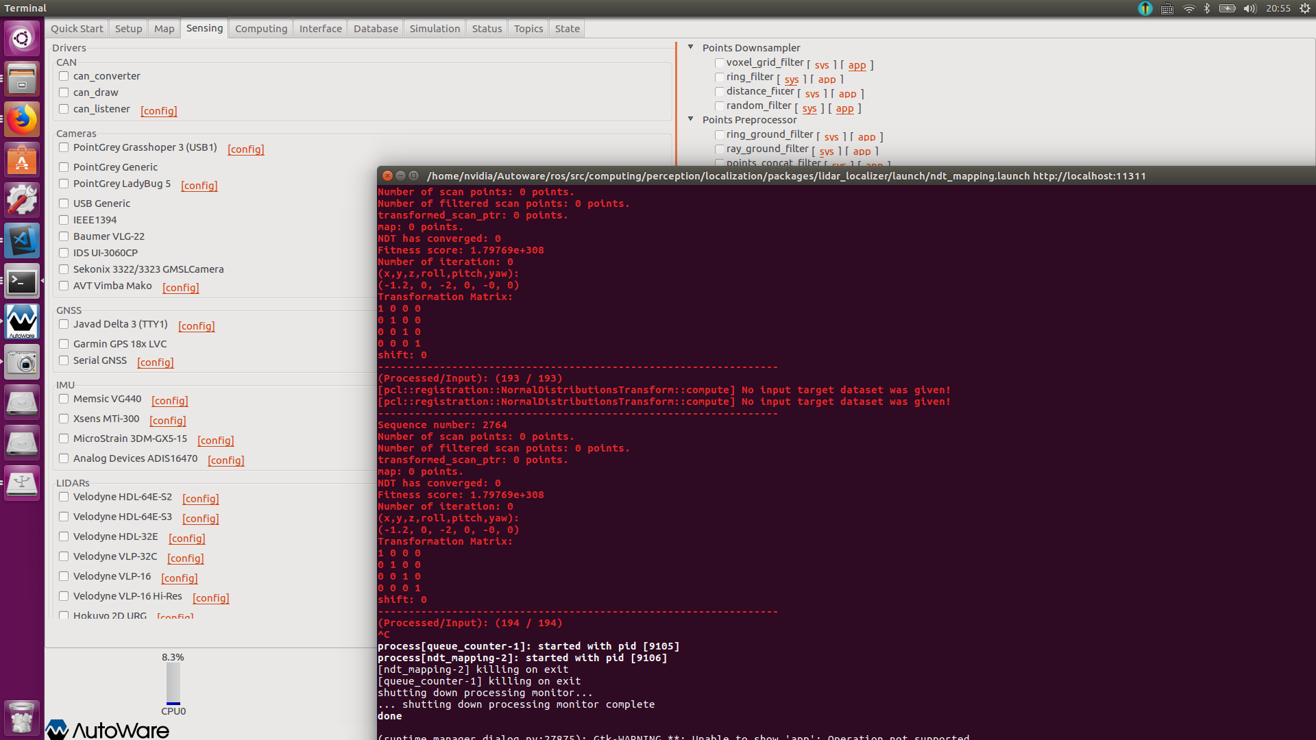 Use SICK LMS511 to mapping with Autoware · Issue #183 · autowarefoundation/autoware_ai · GitHub