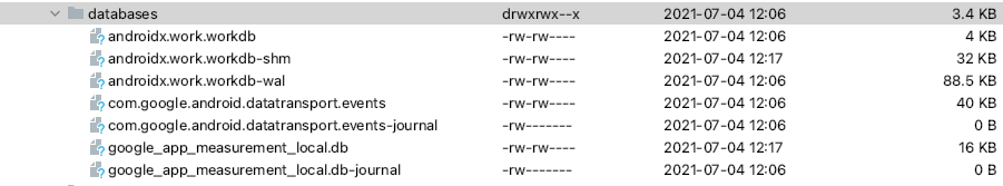 SetEncryptionSecret: State for: com.google.android.datatransport.events-journal not correct ...