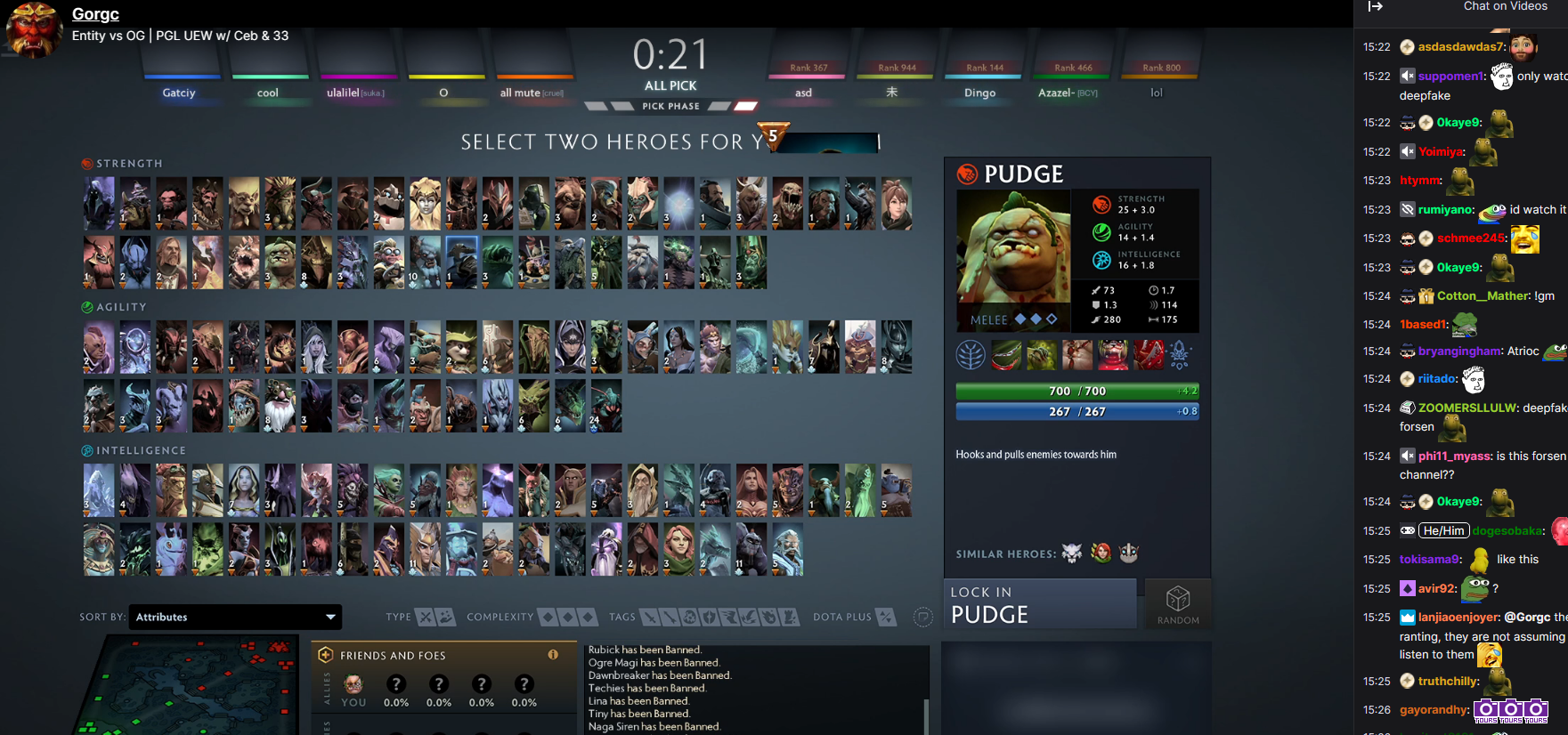 Overlay does not consider possibility of streamer hovering the hero leading to potential reveal ...