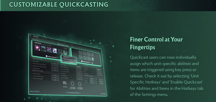 Quickcast On Key Down for specific ability. · Issue #7529 · ValveSoftware/Dota2-Gameplay · GitHub