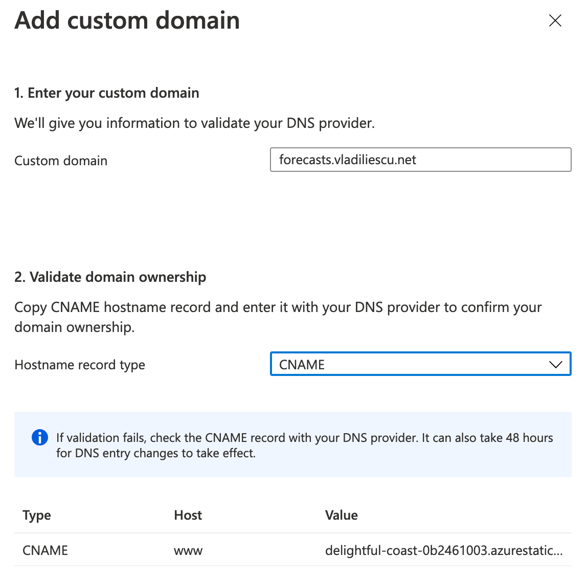 Unable To Map Subdomain To Swa · Issue 354 · Azurestatic Web Apps · Github