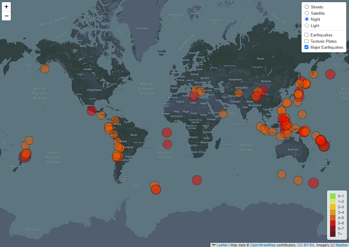 GitHub - FreshOats/Mapping_Earthquakes: Interactive Maps with GeoJSON Data