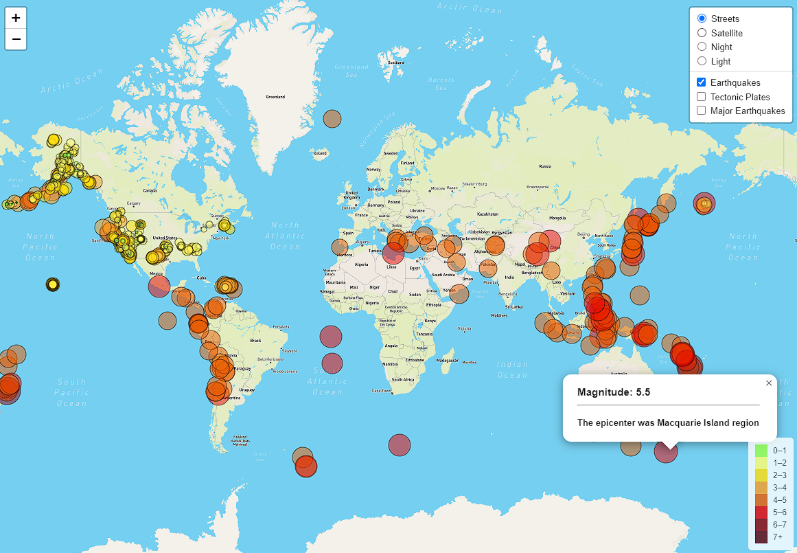 GitHub - FreshOats/Mapping_Earthquakes: Interactive Maps with GeoJSON Data