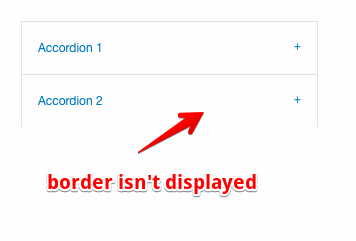 Border of Accordion disappears when .hide is specified as the last item ...
