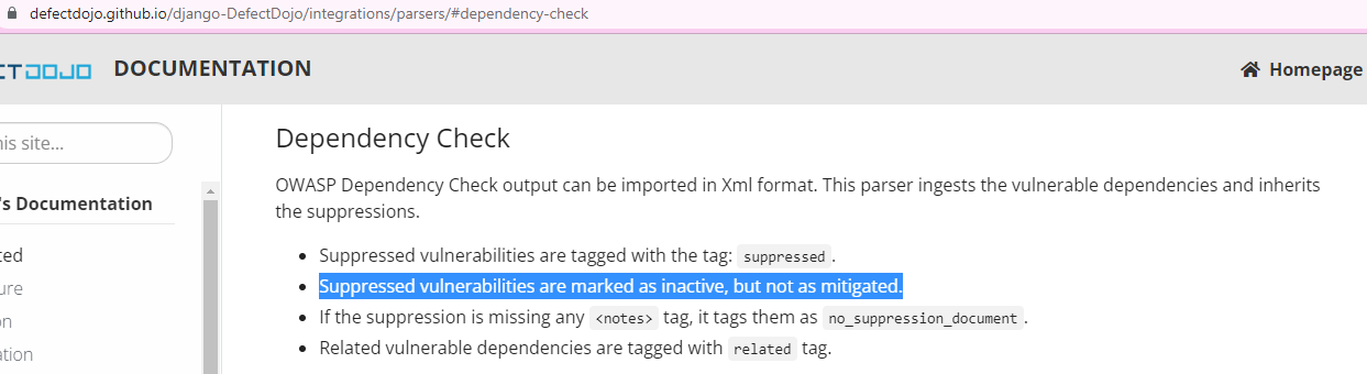 Re-Import Scan Results API marks Dependency Check scan suppressed findings as Active · Issue ...