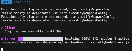 Razzle hangs while compiling server · Issue #1824 · jaredpalmer/razzle · GitHub