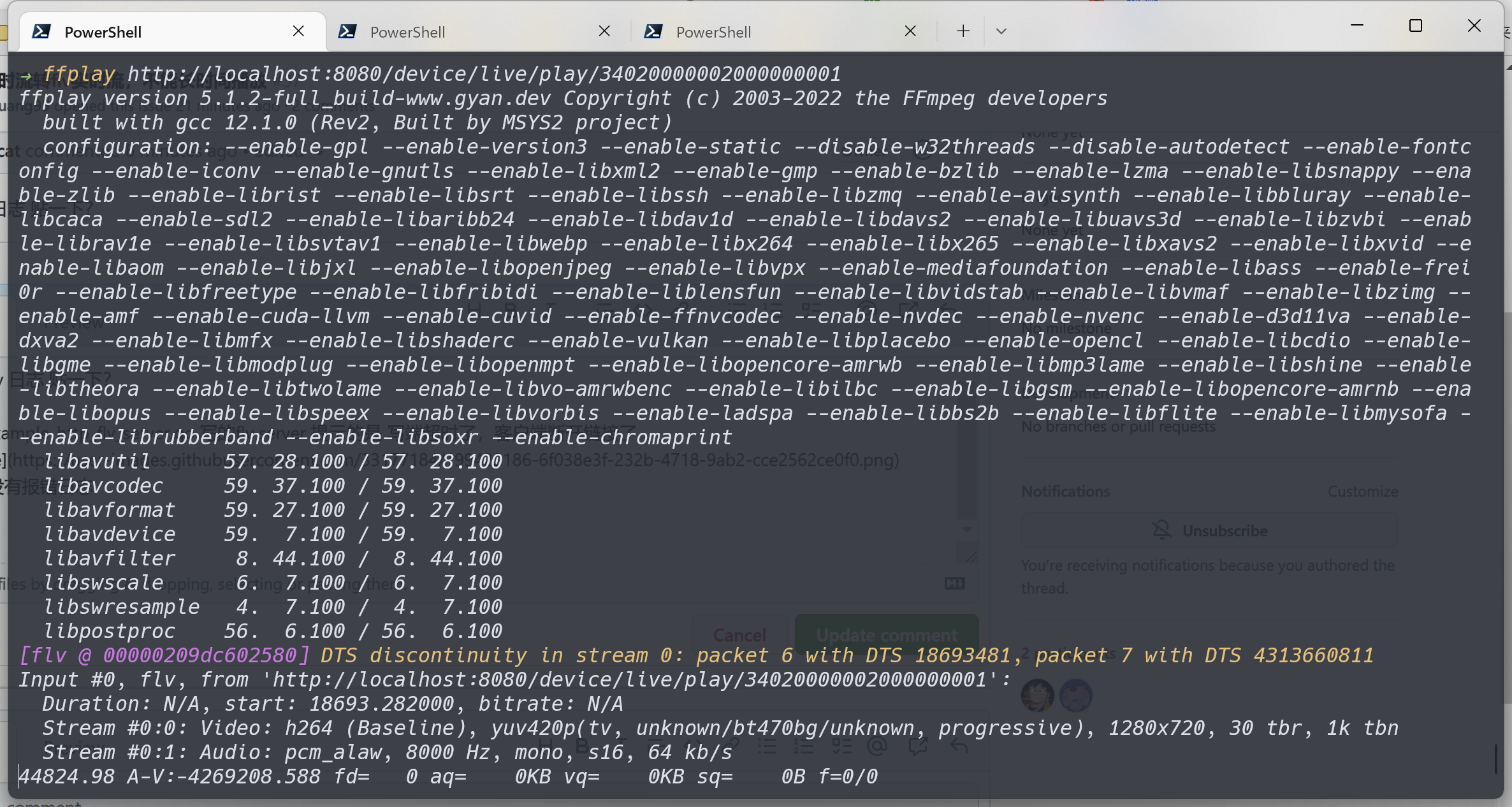 ps实时流转flv实时流，不能长时间播放 · Issue #37 · yapingcat/gomedia · GitHub