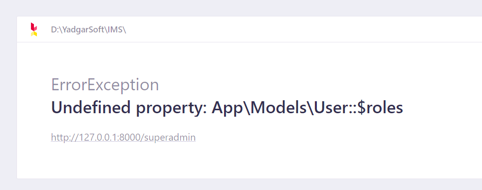 Undefined property: App\Models\User::$roles · Issue #1699 · spatie ... Undefined property: App\Models\User::$roles · Issue #1699 · spatie ...