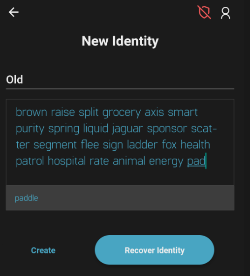 No feedback when entering the recovery phrase · Issue #461 · novasamatech/parity-signer · GitHub