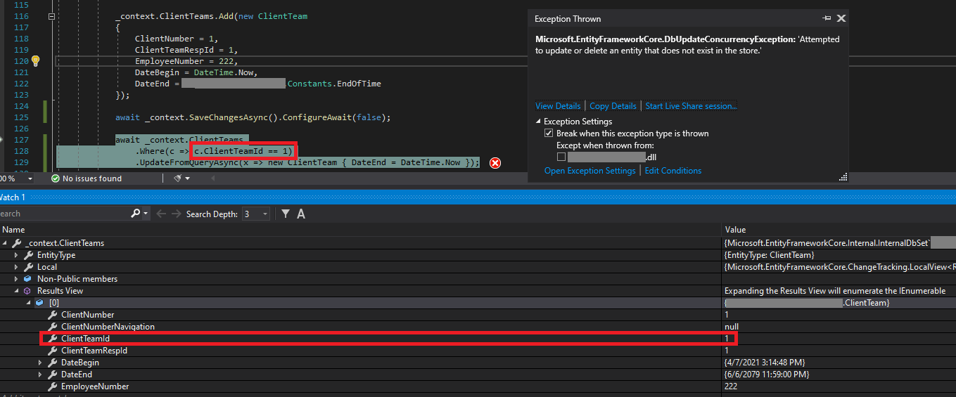 Updatefromquery Doesn T Appear To Work With Inmemorydatabase · Issue 405 · Zzzprojects