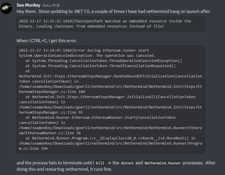 [Graceful shutdown] When node stopped on OldBodies, exception occurs · Issue #4989 ...