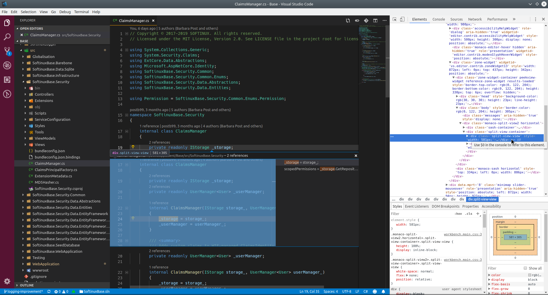 Resizing peek window lost code preview. · Issue #73019 · microsoft ...