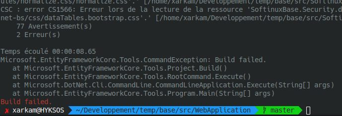 Dotnet Ef Database Update Build Failed · Issue 26 · Softinux Base · Github