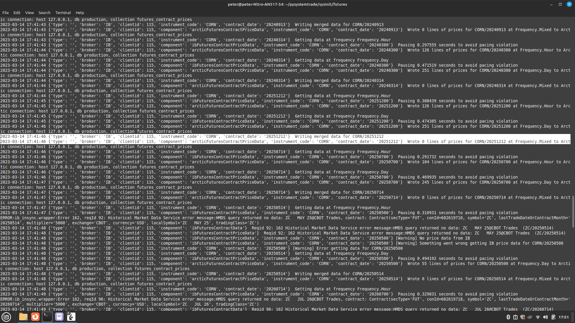 Creating roll calendars errors out when attempting with contract with ...