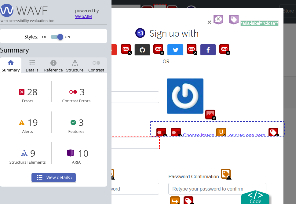 Improve accessibility of Sign Up Modal · Issue #7964 · publiclab/plots2 · GitHub