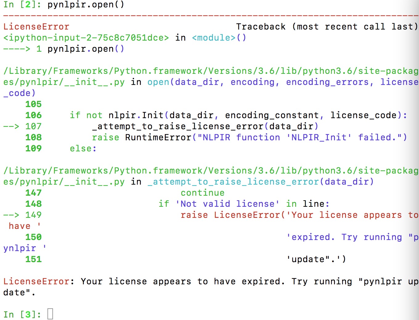 PYNLPIR.open()报错 · Issue #128 · NLPIR-team/NLPIR · GitHub