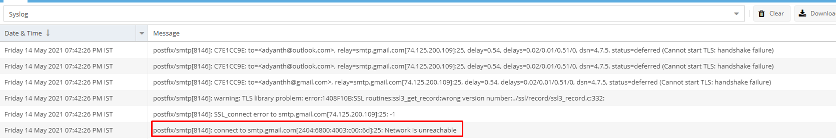 Postfix will resolve SMTP server with ipv6 even if ipv6 is explicitly disabled in WebUI · Issue ...