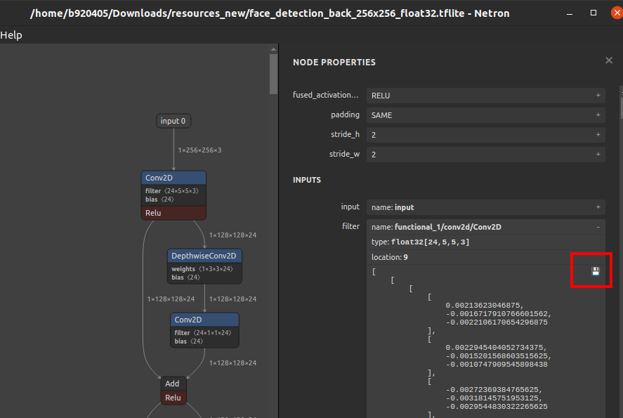 Request for weights of front tflite model in 07_new_blazeface_front ...