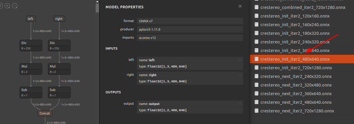 onnx model with or without the init_flow as input arg · Issue #5 · ibaiGorordo/CREStereo-Pytorch ...