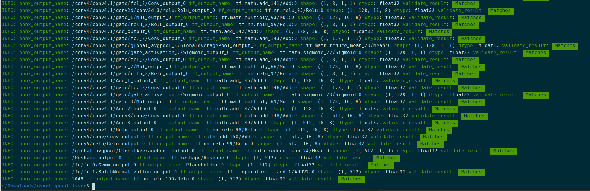 [OSNet] int8 tflite model - catastrophic accuracy degradation · Issue #444 · PINTO0309/onnx2tf ...