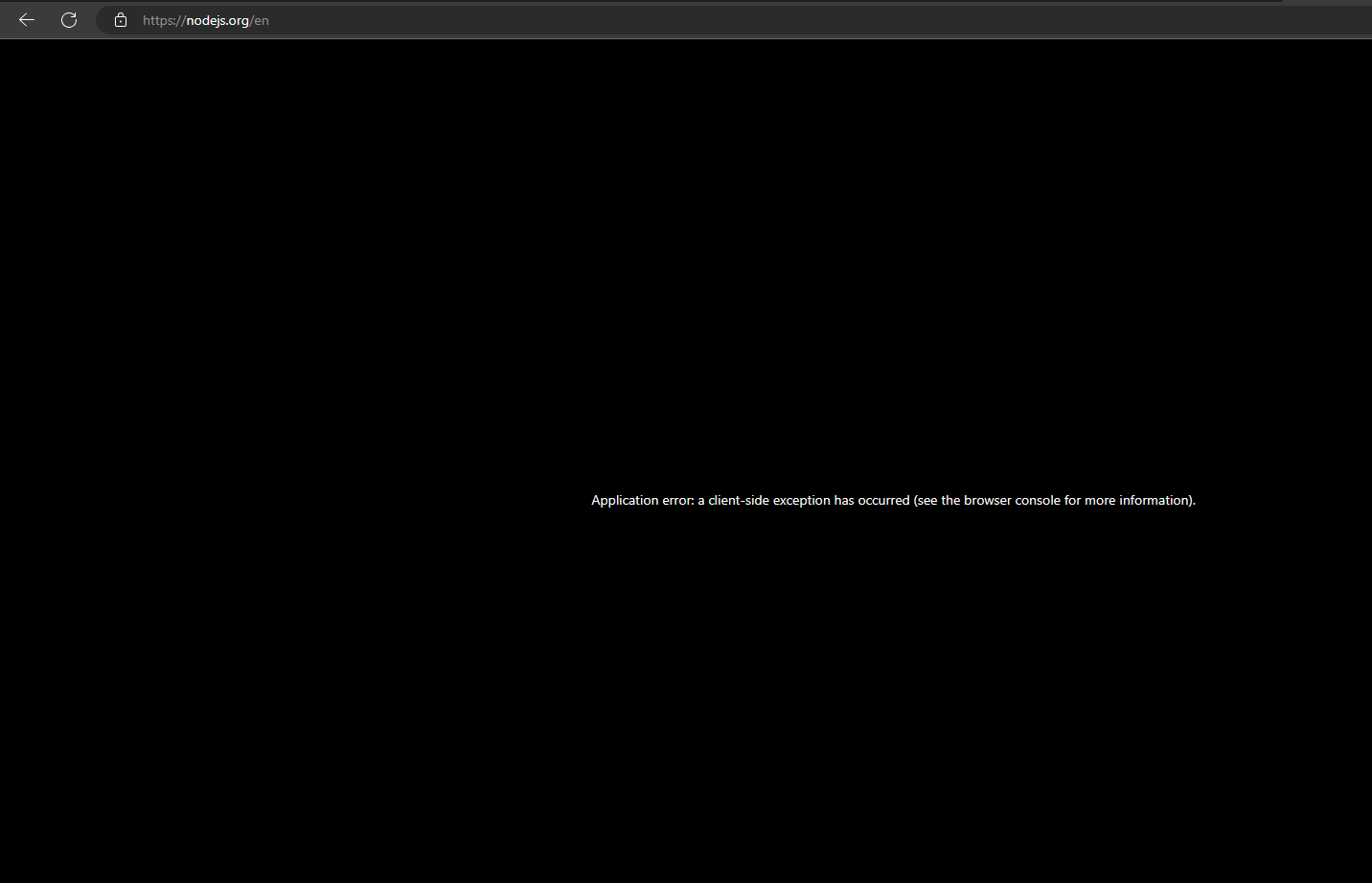 Node Js Website Showing Client Exception · Issue 5567 · Nodejs · Github