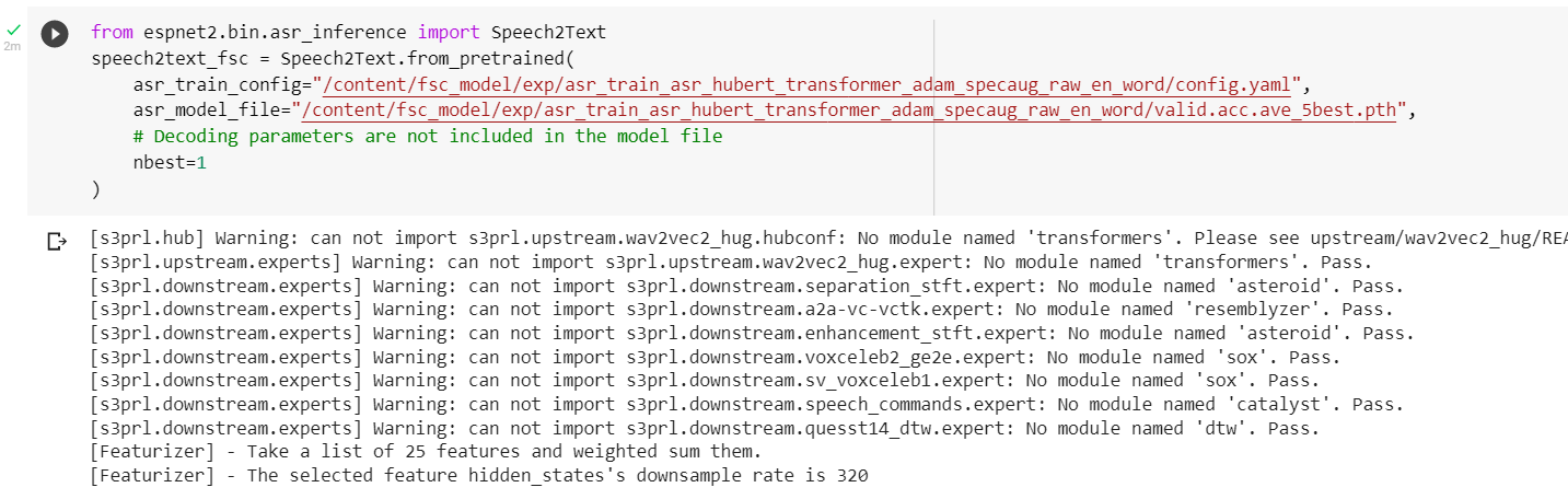 KeyError: 's3prl.upstream' · Issue #349 · s3prl/s3prl · GitHub