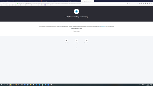 Something Went Wrong There Could Be A Misconfiguration In The System Or A Service Outage