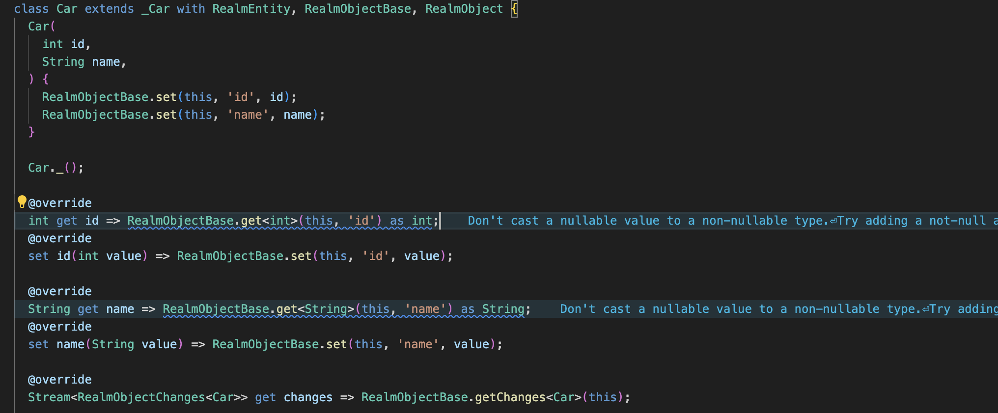 Realm-generator files ignore lint · Issue #1412 · realm/realm-dart · GitHub Realm-generator files ignore lint · Issue #1412 · realm/realm-dart · GitHub