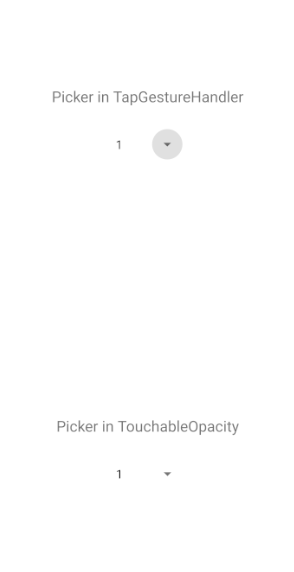 @react-native-picker cannot be clicked if inside TapGestureHandler · Issue #1255 · software ...