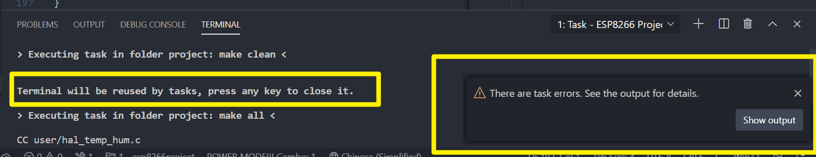 Run C/C++ Tasks tips "The task provider for "C/C++" tasks unexpectedly provided a task of type ...