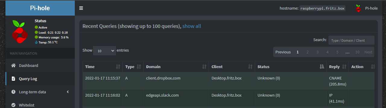 Unknown (0) in Recent Queries · Issue #2088 · pi-hole/web · GitHub