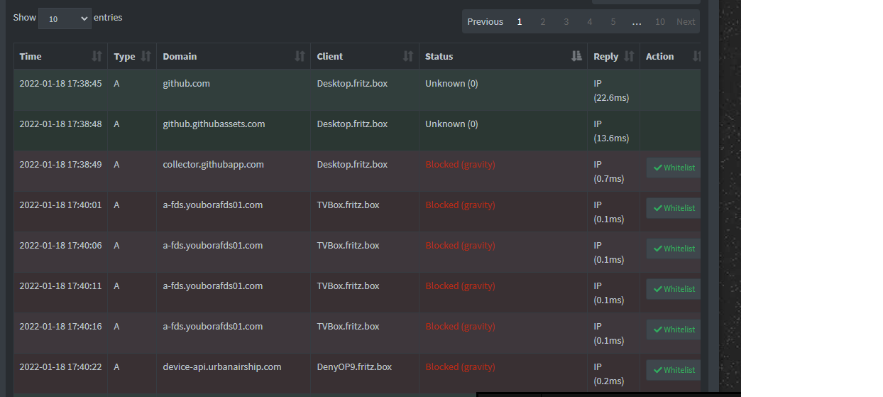 Unknown (0) in Recent Queries · Issue #2088 · pi-hole/web · GitHub