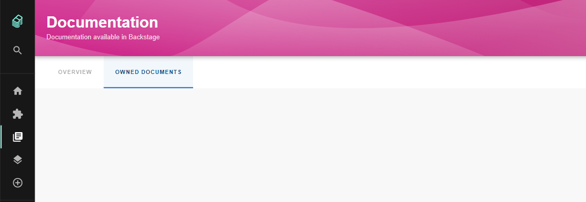 [TechDocs] Owned documents page is blank (and shows no friendly ...