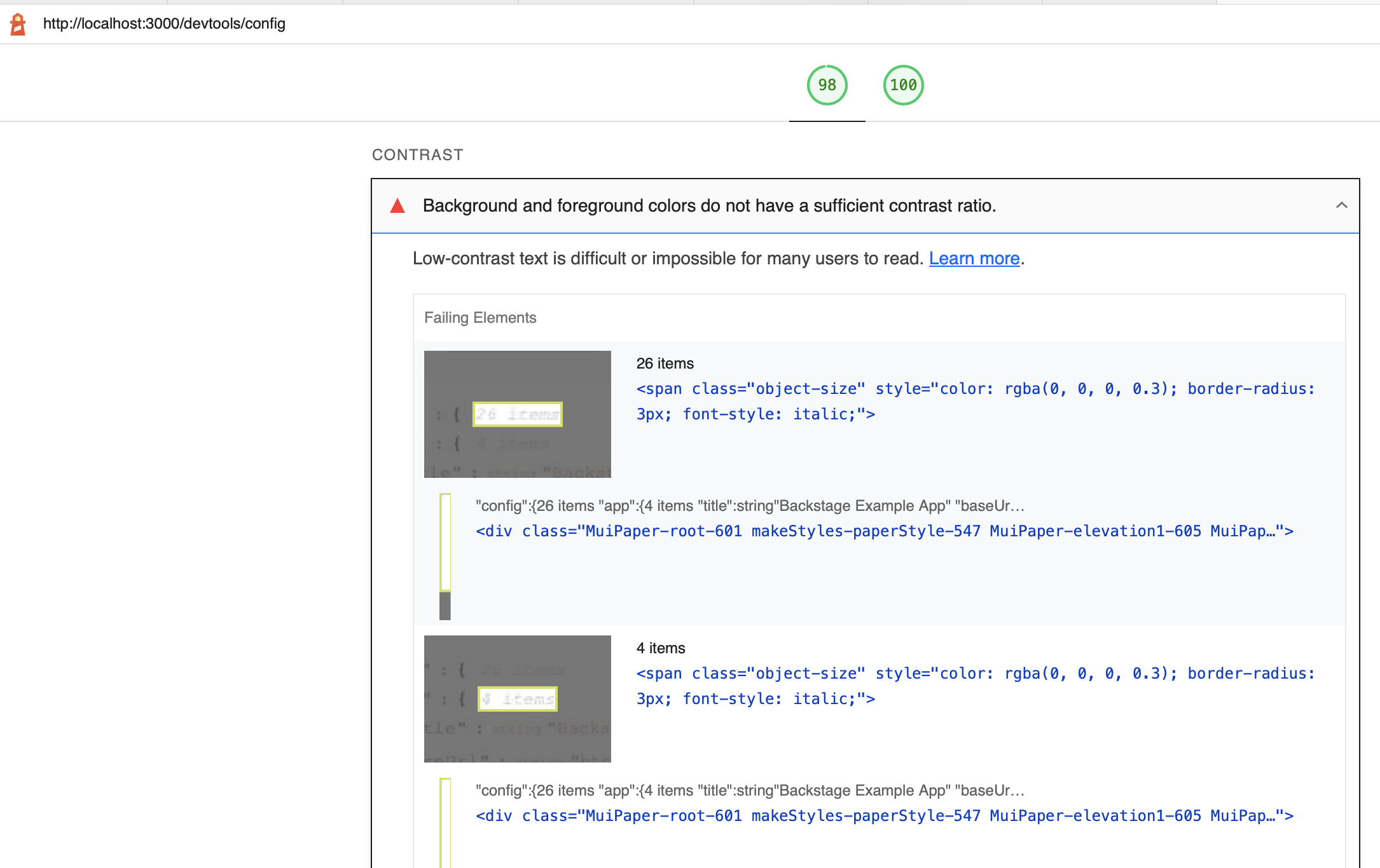🐛 Bug Report: [Accessibility] DevTools Plugin lighthouse report · Issue #19339 · backstage ...