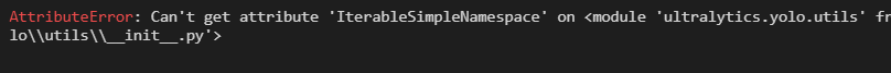 AttributeError: Can't get attribute 'UltralyticsCFG' on module 'ultralytics.yolo.cfg' · Issue ...