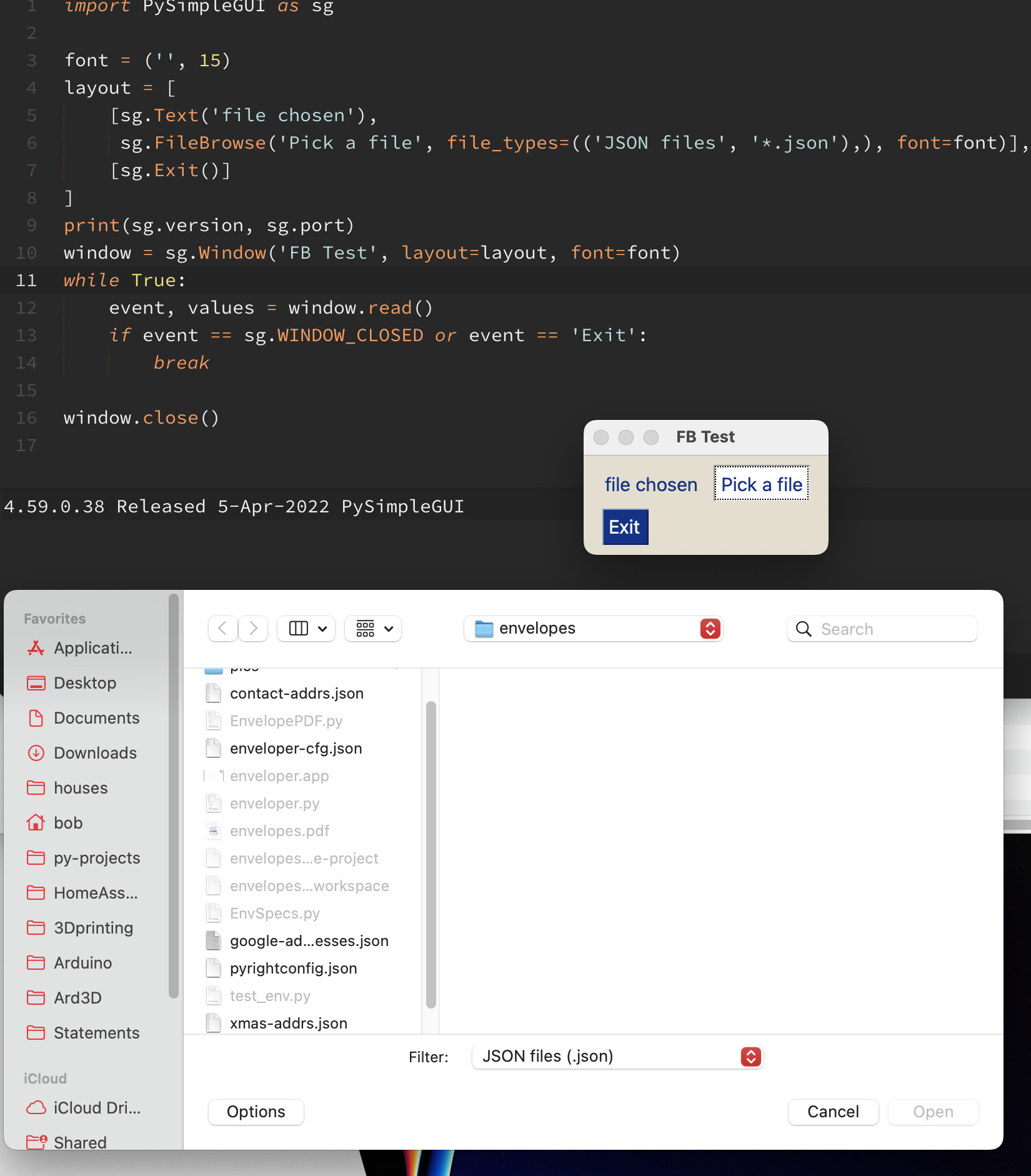[Bug] File(s)Browse buttons ignore file_types= param on Mac · Issue #5418 · PySimpleGUI ...