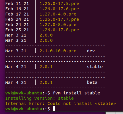 Internal Error: Could not install · Issue #233 · leoafarias/fvm · GitHub