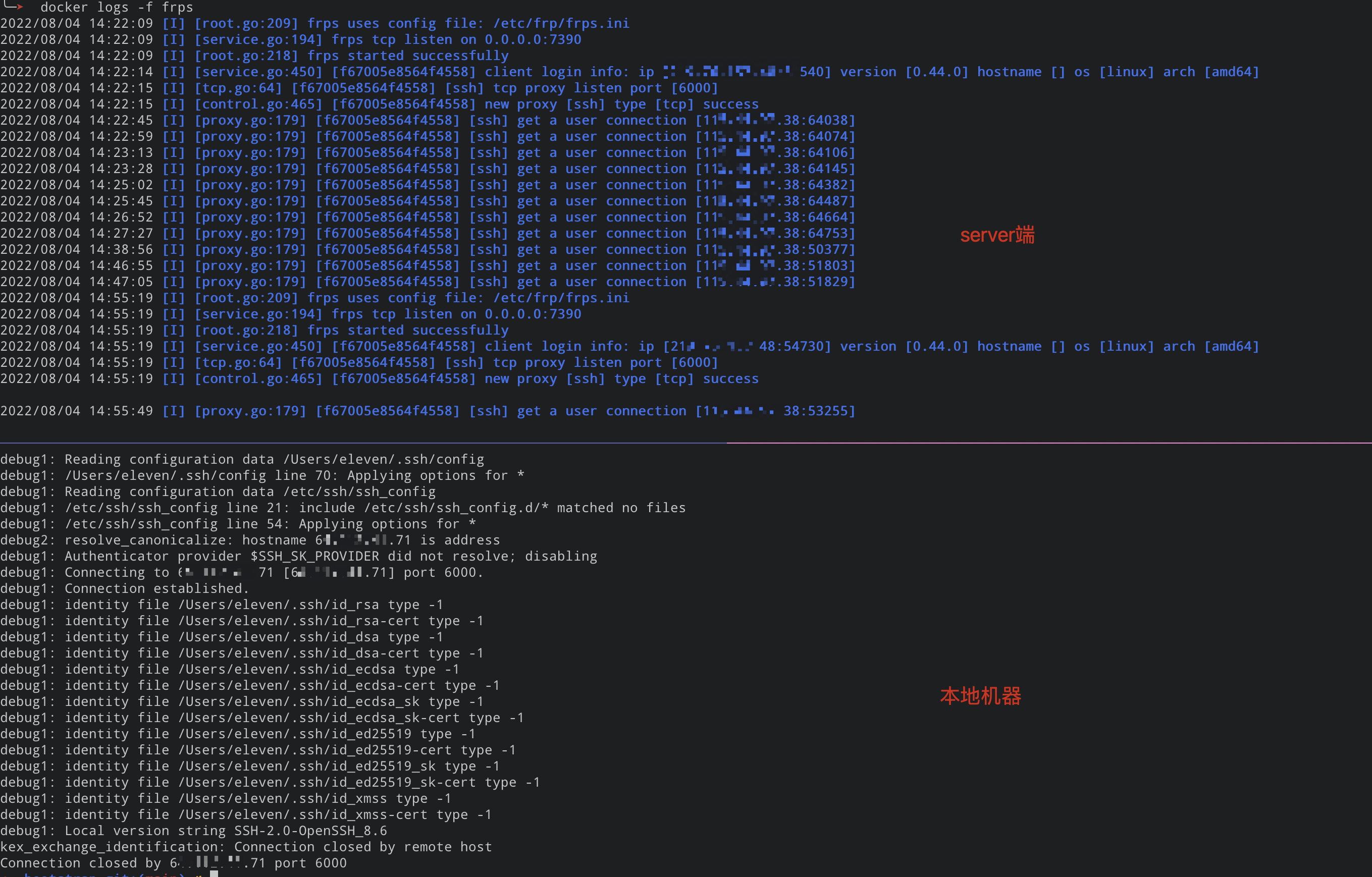 ssh连接无法应 · Issue #3047 · fatedier/frp · GitHub