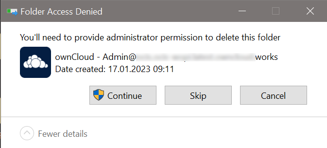 Cant delete sync folder post removing the sync relationship with non admin user · Issue #10405 ...