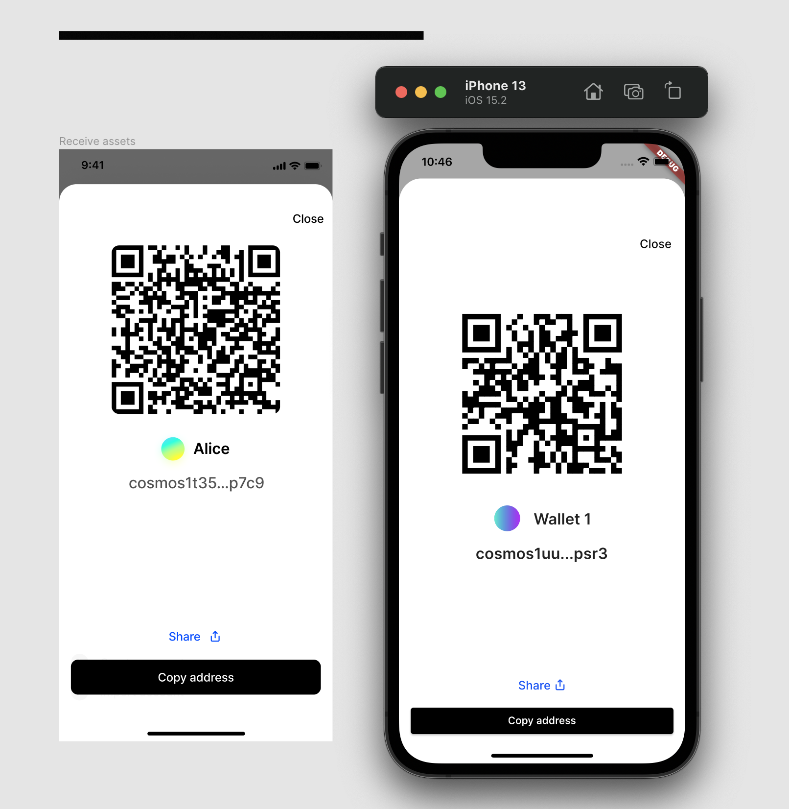 Style the "Copy address" button · Issue #209 · tendermint/flutter · GitHub