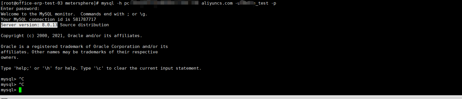 [BUG]阿里云数据库连接报错。 · Issue #6642 · metersphere/metersphere · GitHub