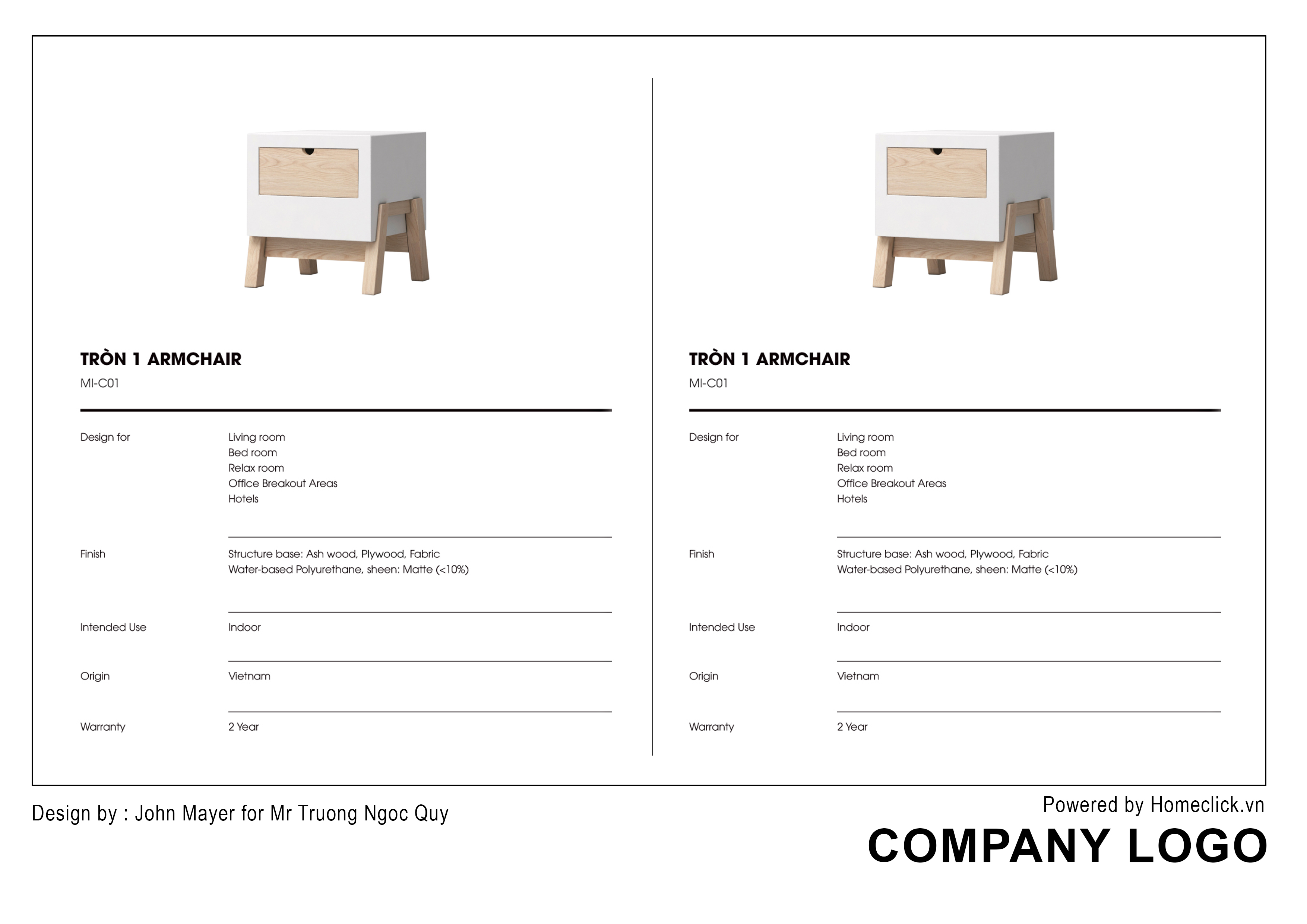 Có thể xuất hình với template có logo của Homeclick.vn và tên của ...