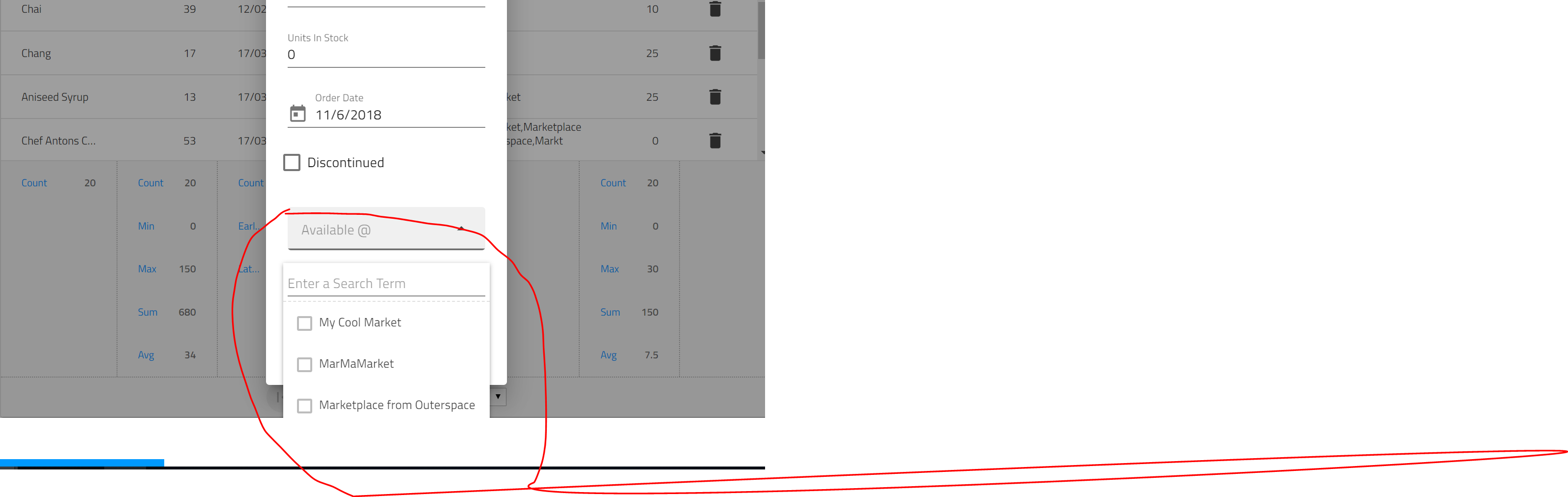 In Grid Editing When You Click Add New Product Button You Have A Combo In The Dialog Which Goes